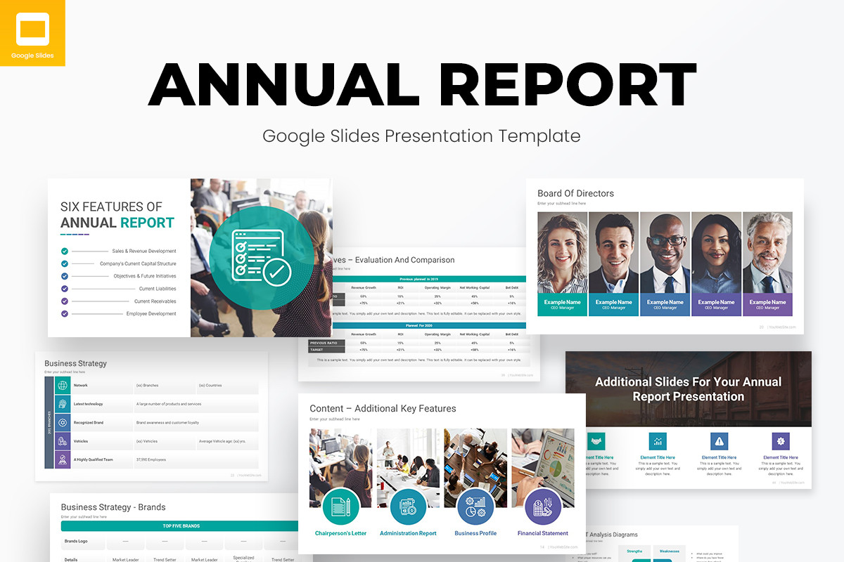 Annual Report Google Slides Presentation Template | Nulivo Market
