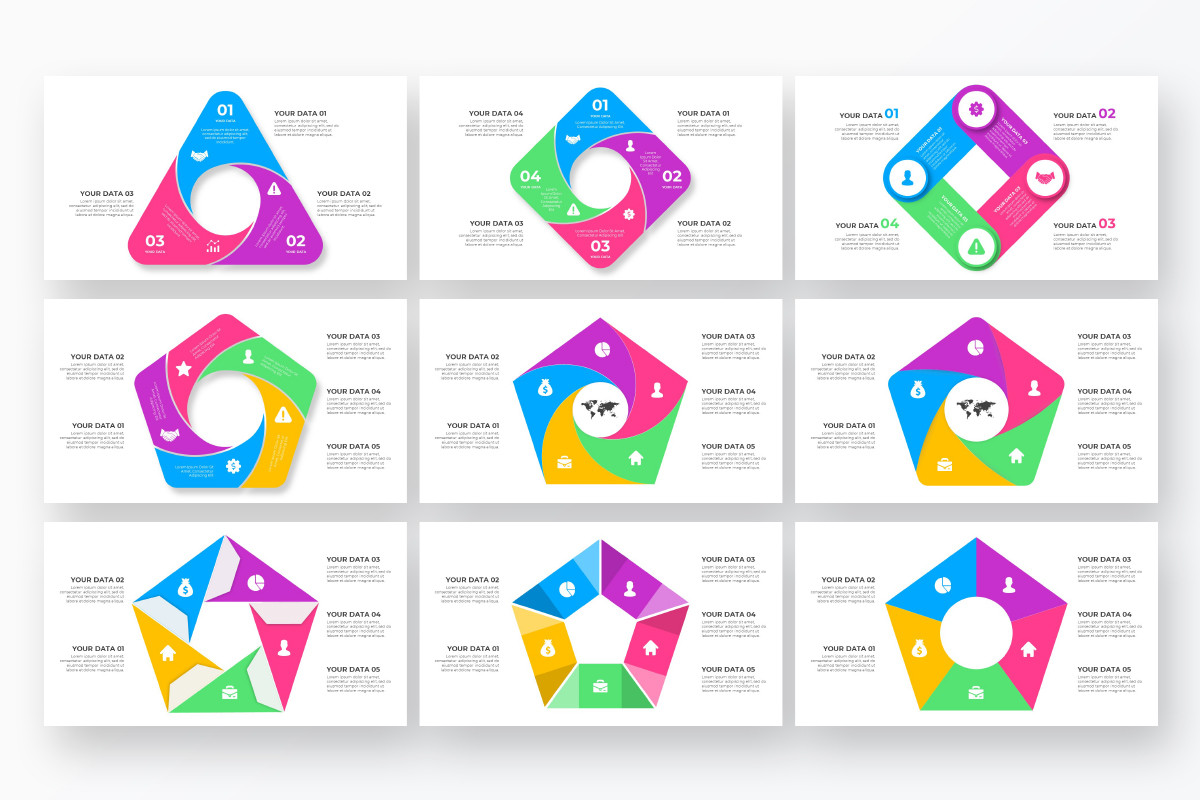 Geometric Infographics Google Slides Template Diagrams | Nulivo Market
