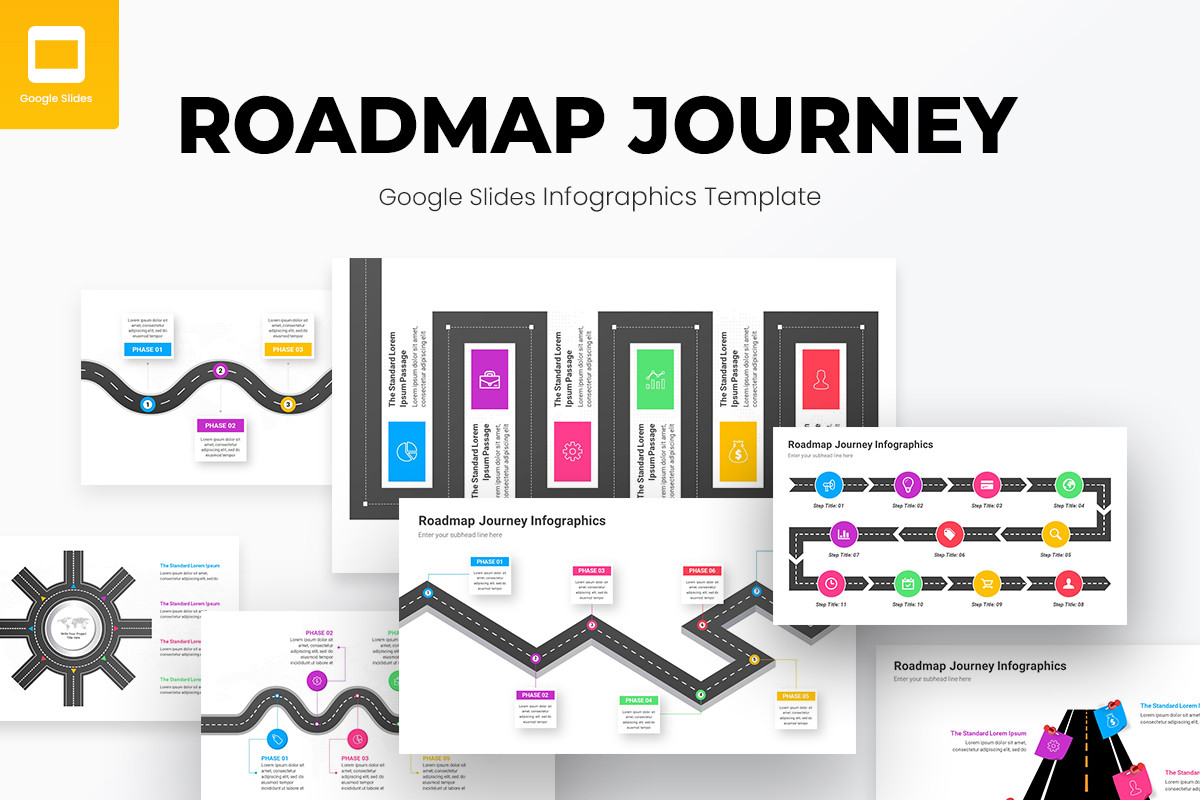 Roadmap Journey Infographics Google Slides Template | Nulivo Market