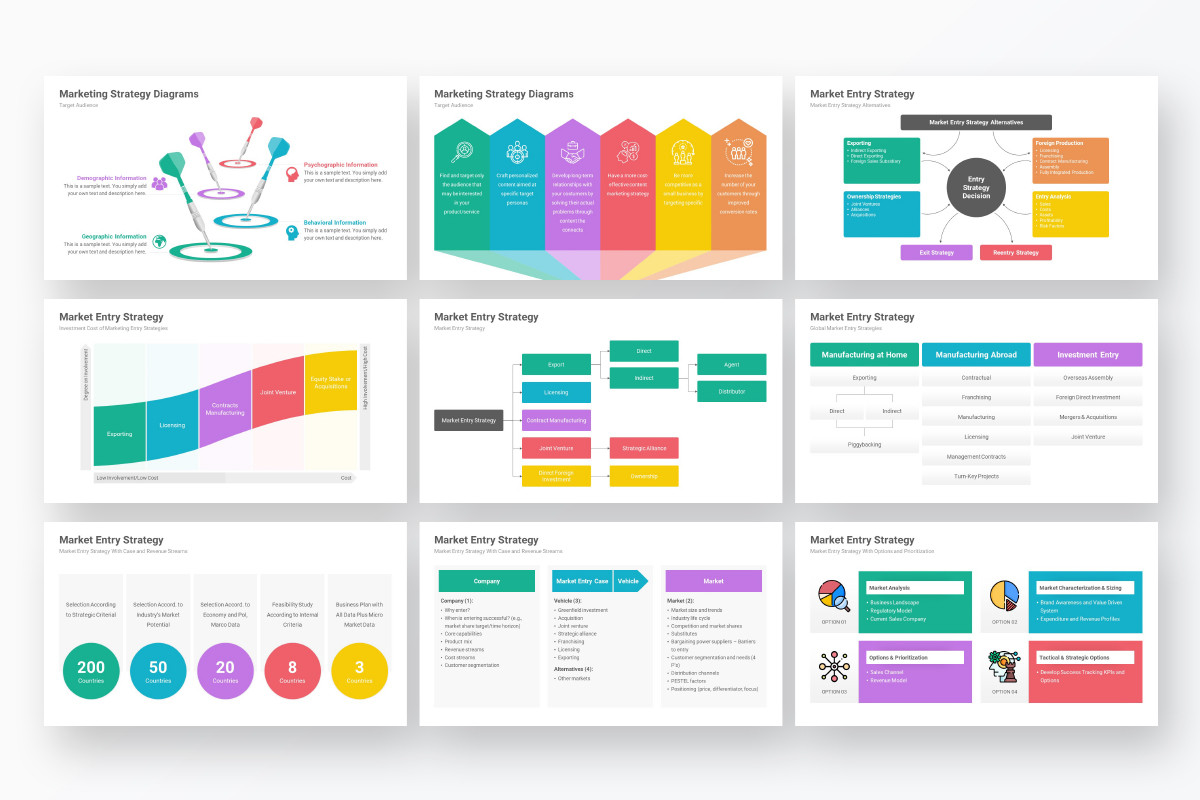Marketing Strategy Google Slides Template Diagrams | Nulivo Market