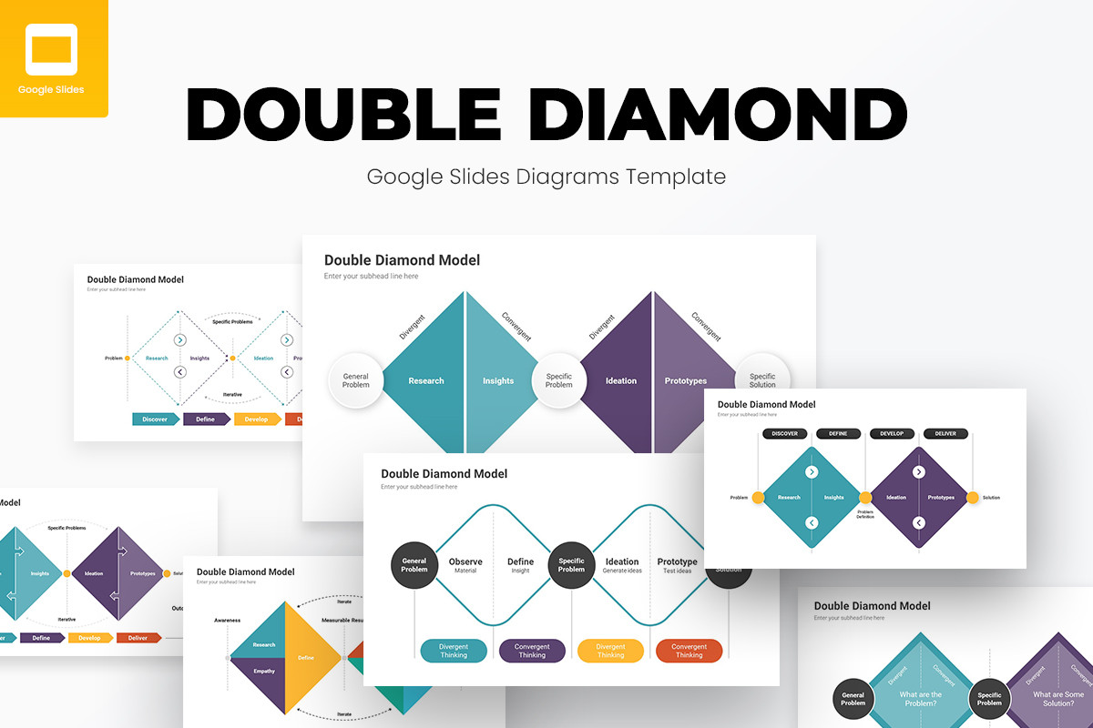 Double Diamond Model Google Slides Template | Nulivo Market