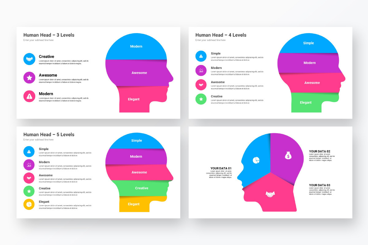 Human Head Infographics Google Slides Template | Nulivo Market