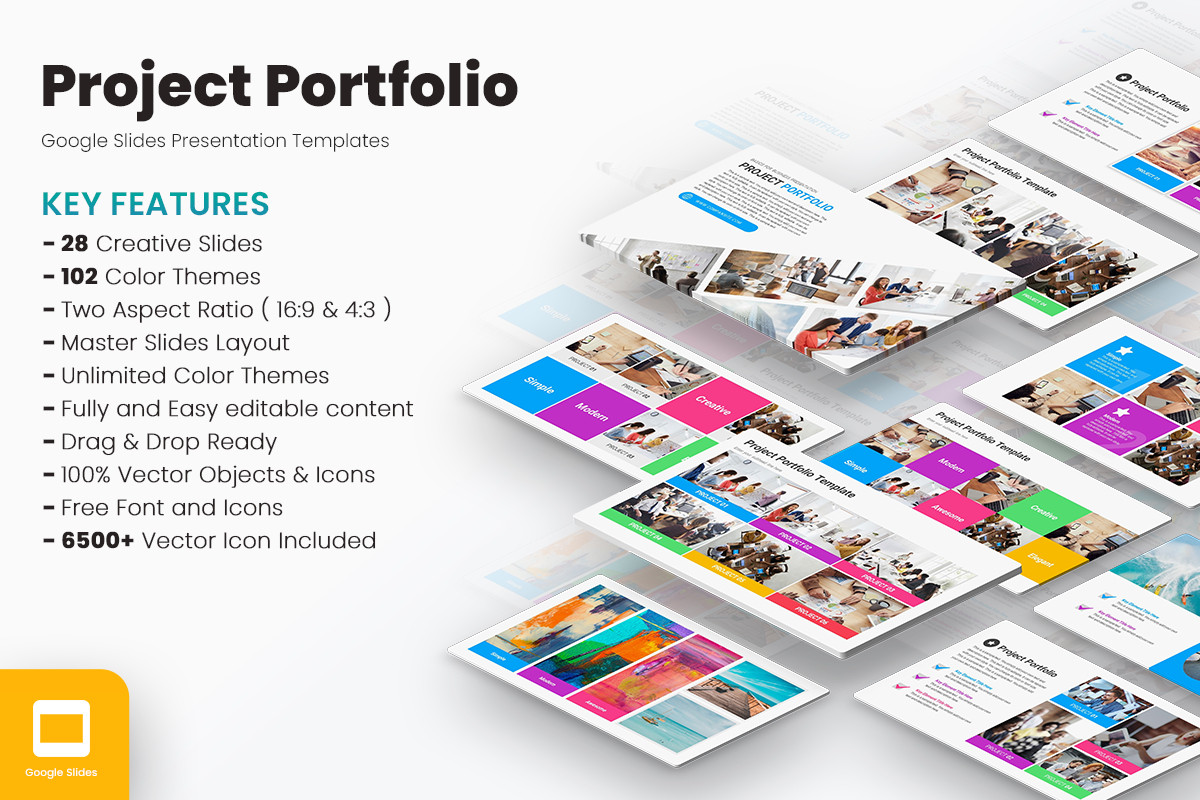 Project Portfolio Google Slides Presentation Template | Nulivo Market