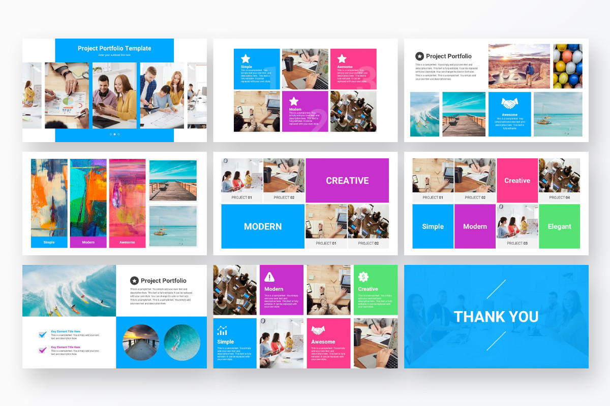 Project Portfolio Google Slides Presentation Template | Nulivo Market