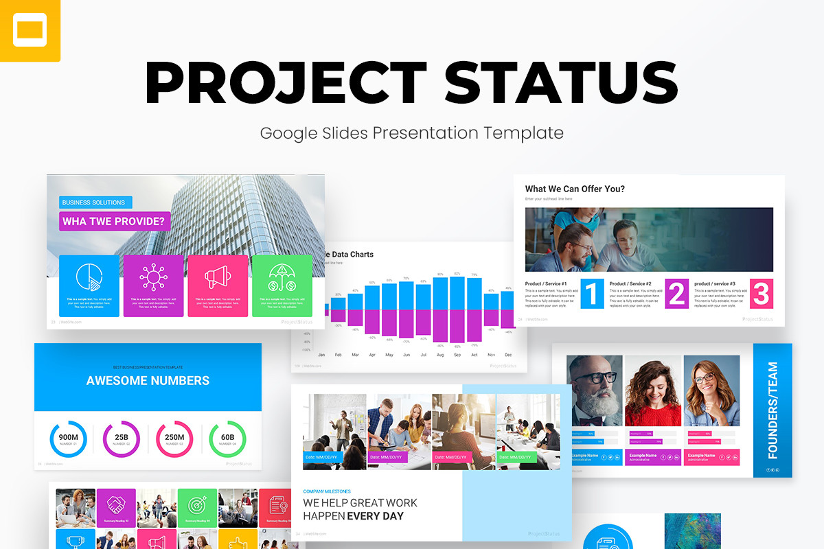 Project Status Google Slides Presentation Template | Nulivo Market