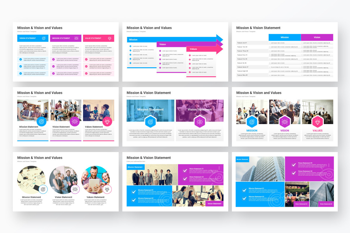 Mission & Vision Google Slides Presentation Template | Nulivo Market