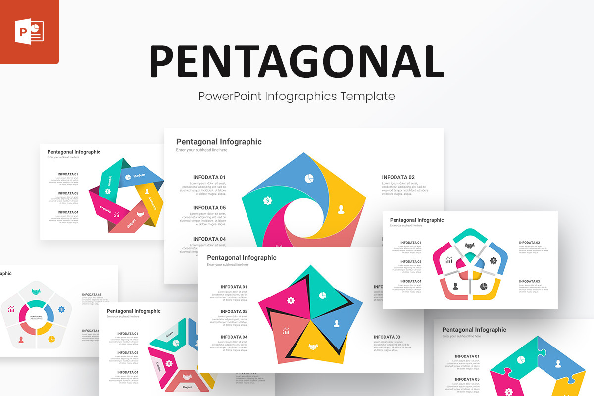 Pentagonal Infographics PowerPoint Template | Nulivo Market