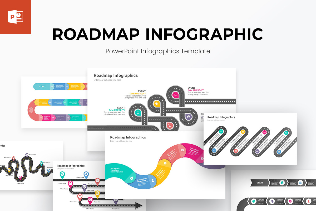 Roadmap Infographics PowerPoint Template | Nulivo Market