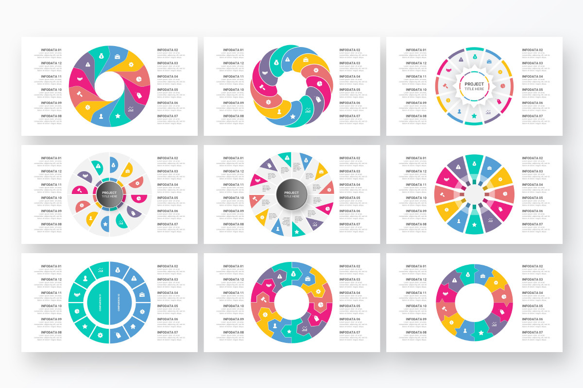12 Steps Cycle Infographics PowerPoint Template | Nulivo Market