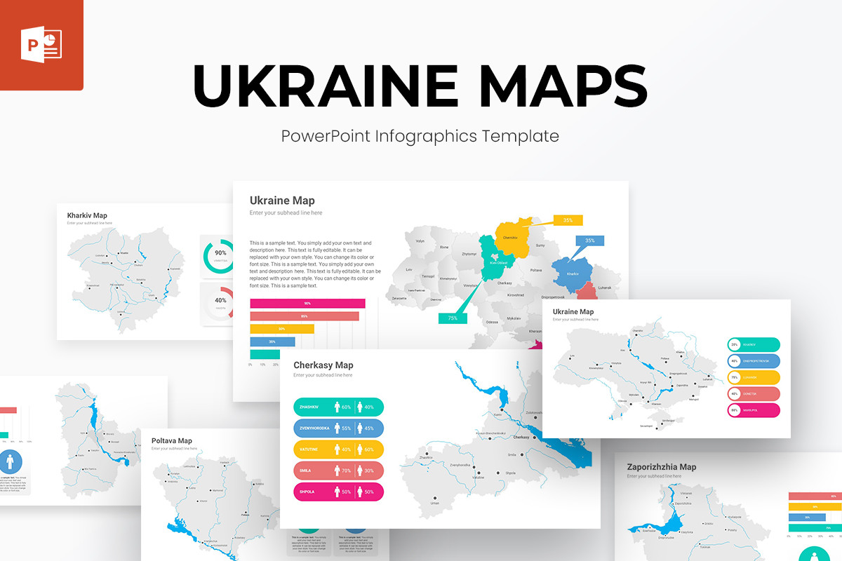 Ukraine Maps PowerPoint Templates | Nulivo Market