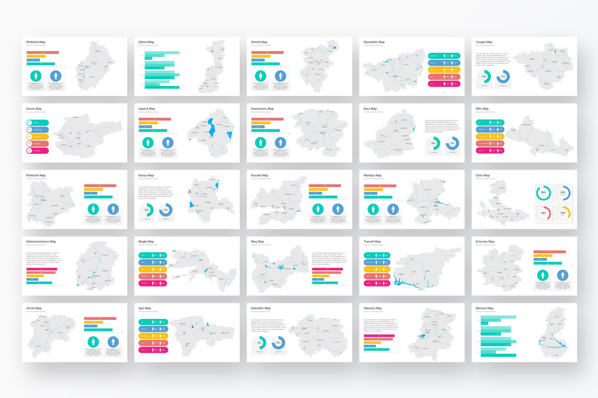 Turkey Maps PowerPoint Templates | Nulivo Market