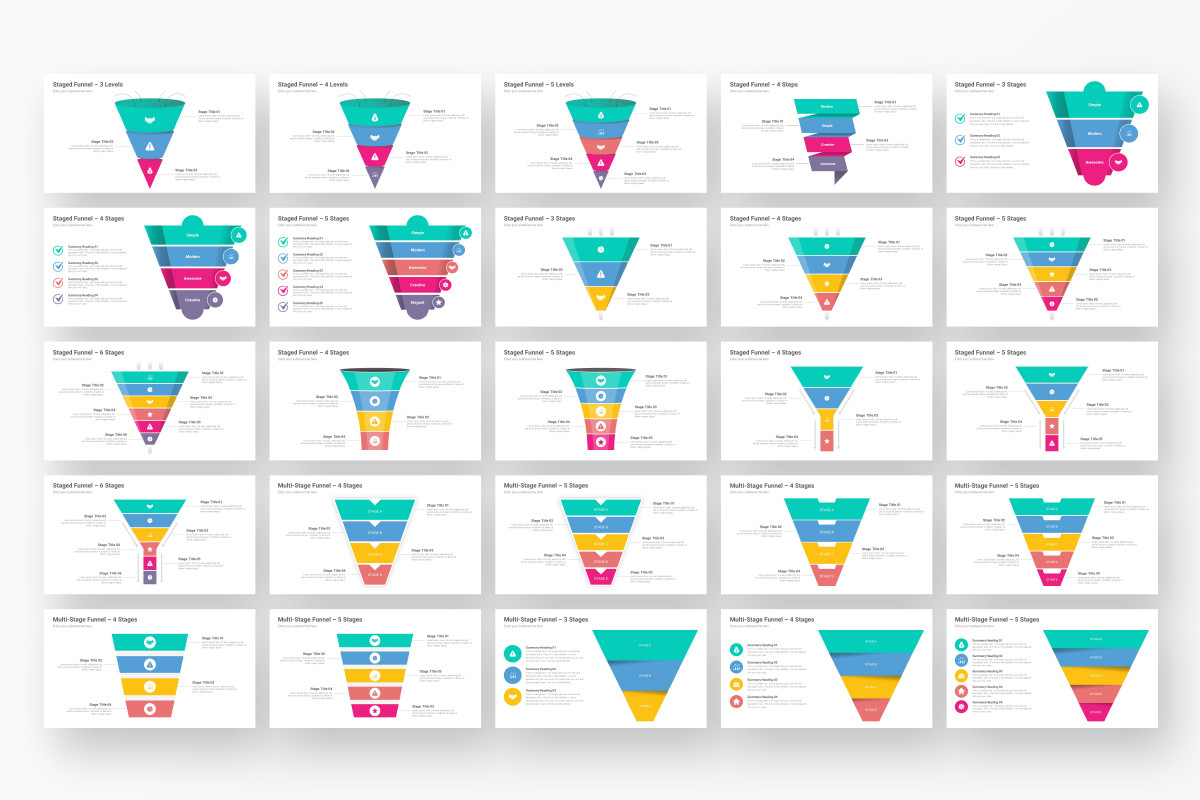 Marketing Funnel Infographics PowerPoint Template | Nulivo Market