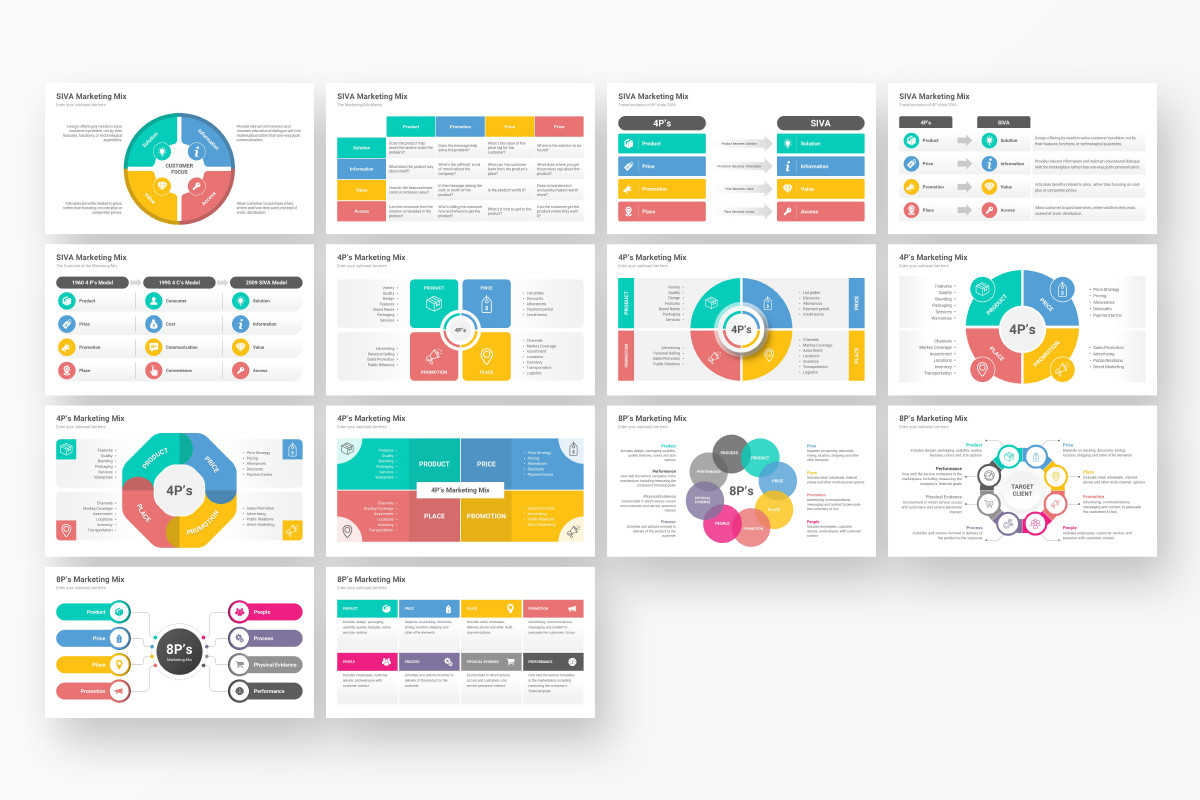 Marketing Mix Diagrams PowerPoint Template | Nulivo Market