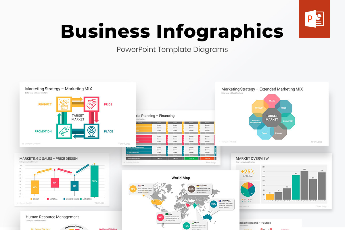 Golden Infographics PowerPoint Templates Bundle | Nulivo Market