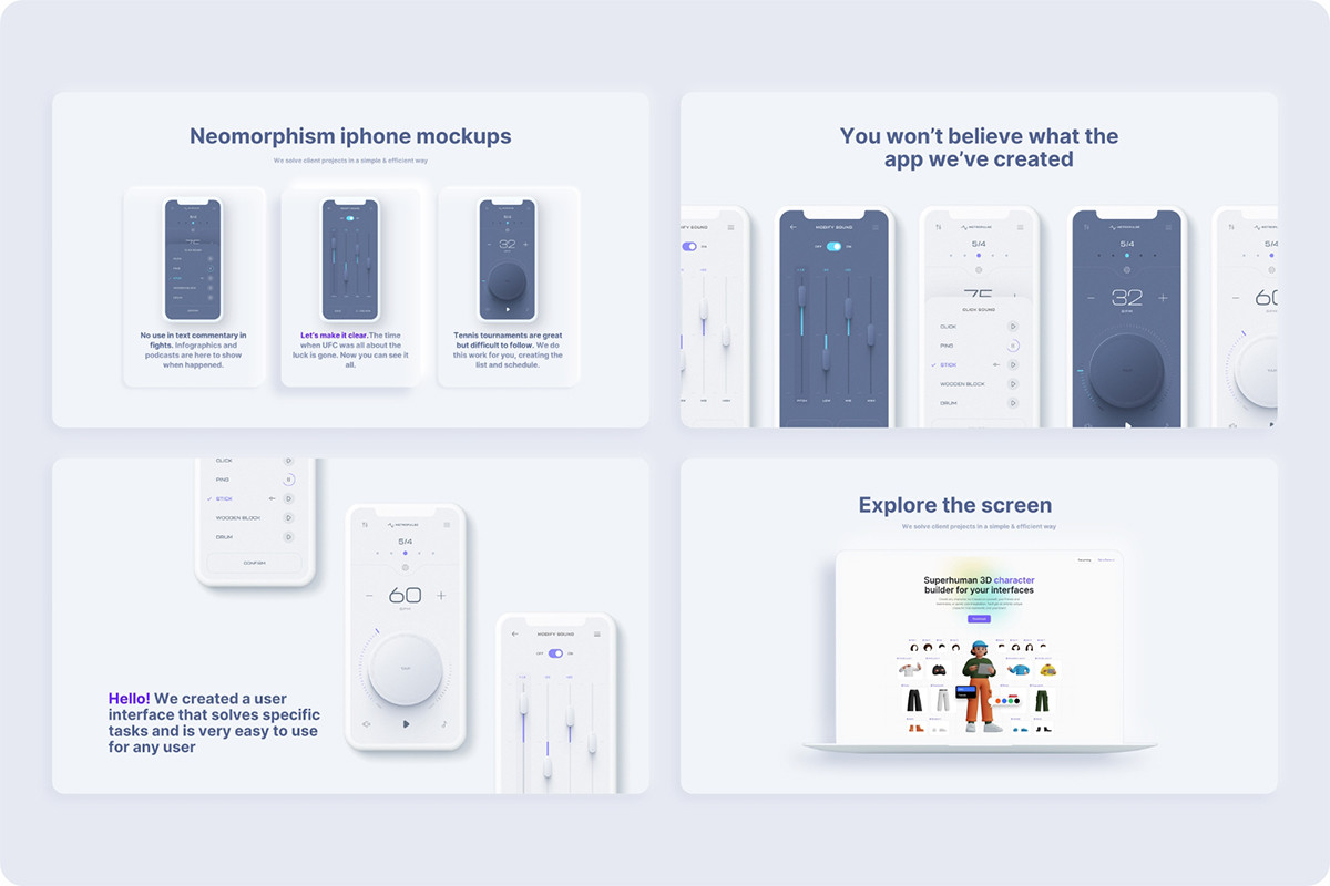 Neumorph Powerpoint Template | Nulivo Market