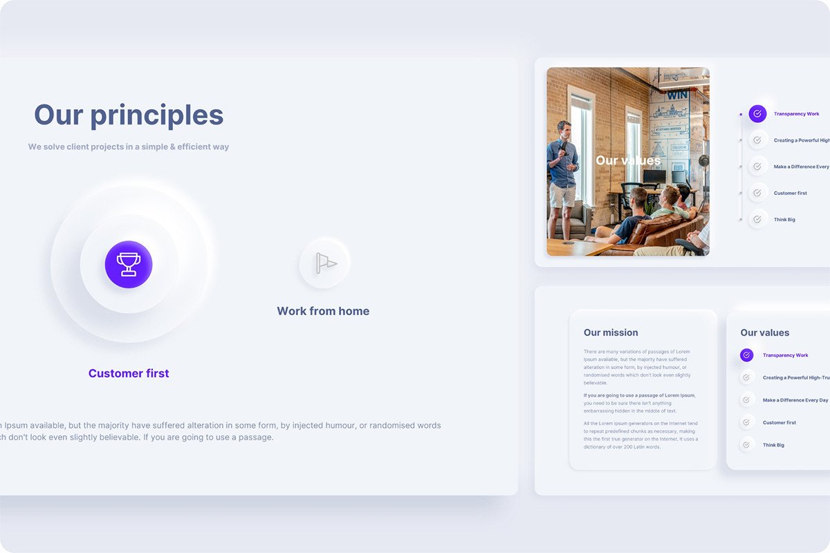 Neumorph Keynote Template | Nulivo Market