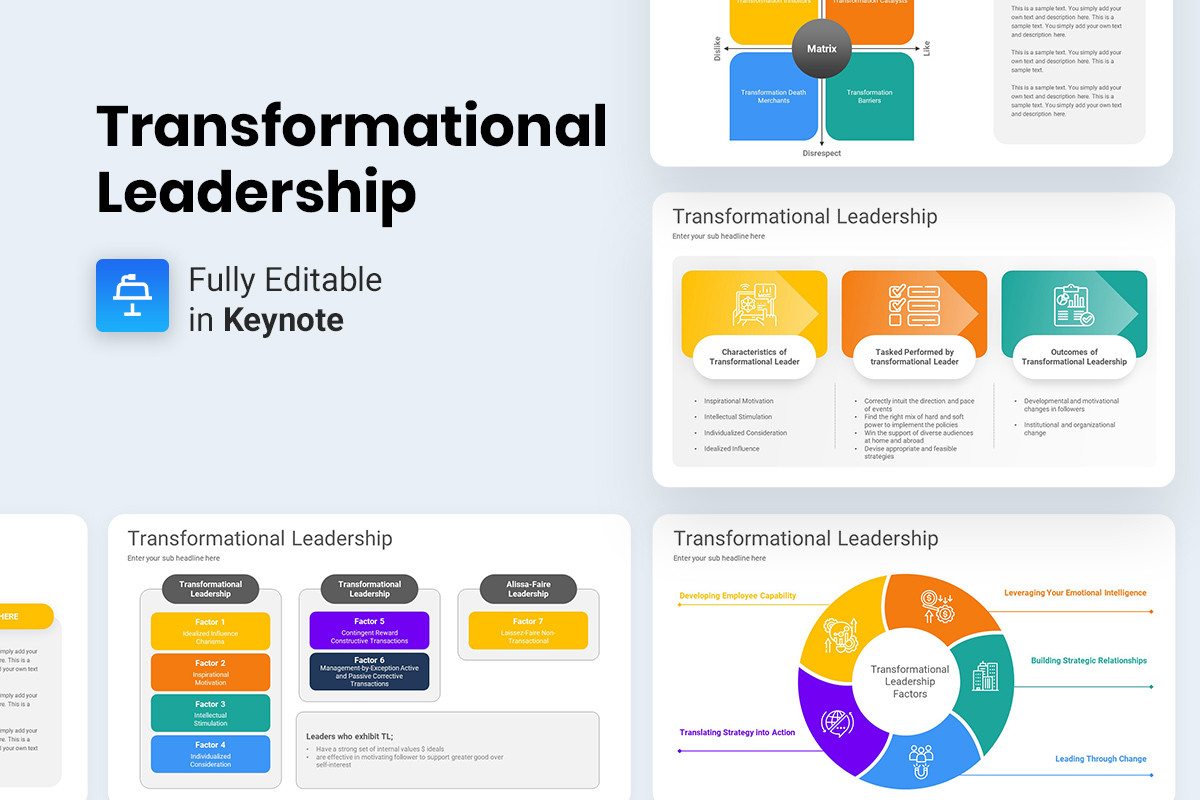 Transformational Leadership Keynote Template | Nulivo Market