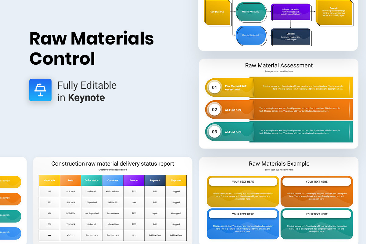 Raw Materials Control Keynote Template | Nulivo Market