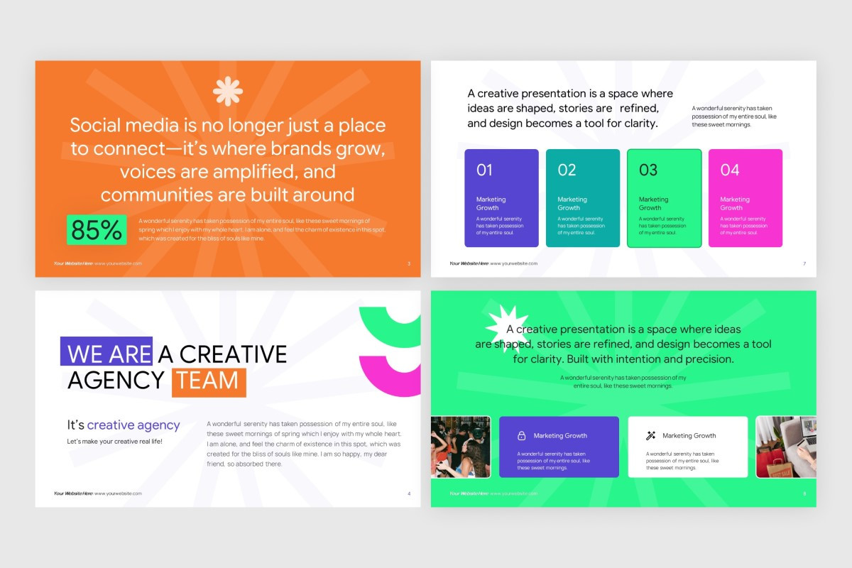 Gen Z Social Media Kit PowerPoint Template | Nulivo Market