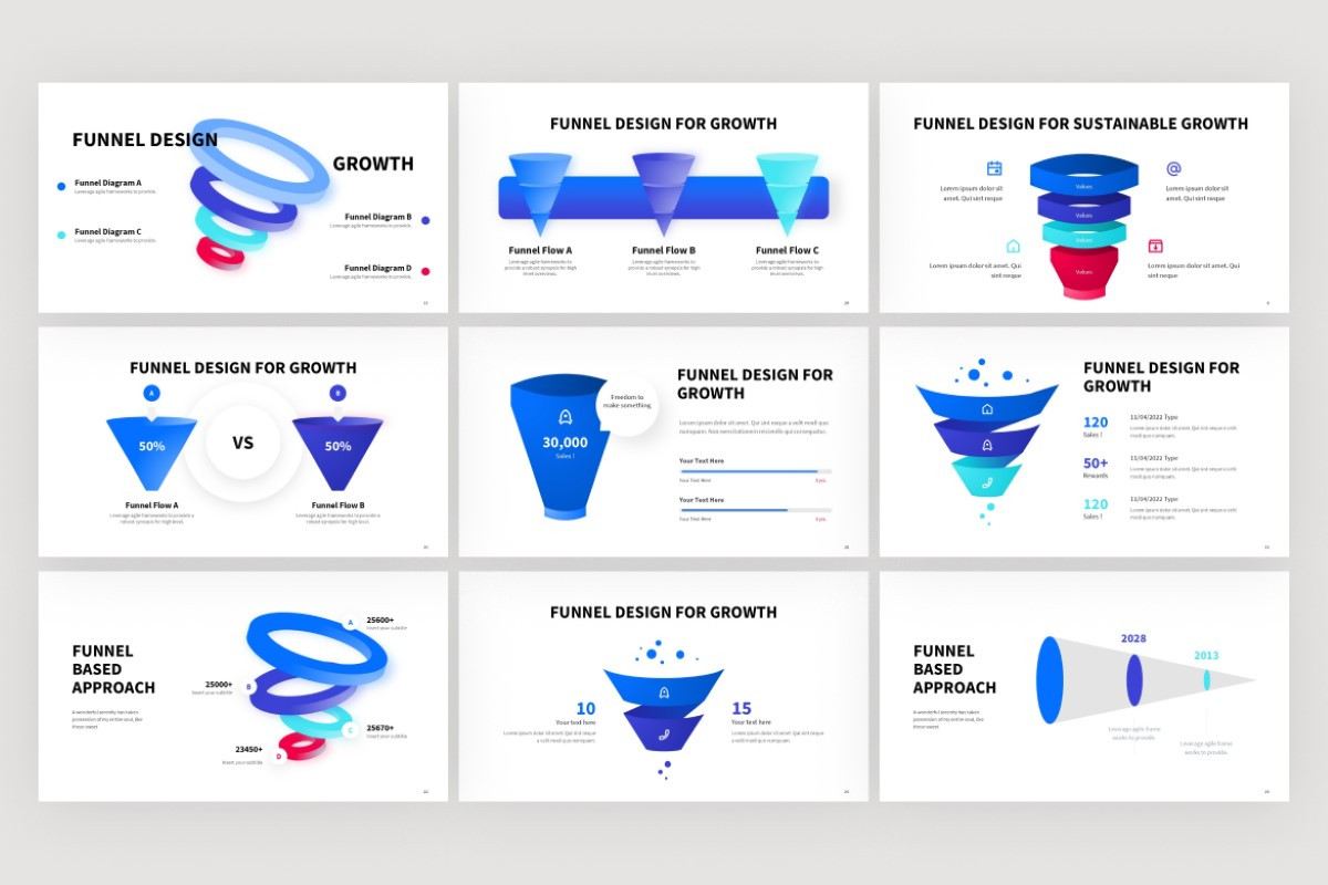 Sales Funnel Infographic PowerPoint Template | Nulivo Market