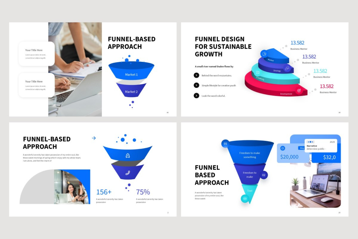 Sales Funnel Infographic PowerPoint Template | Nulivo Market