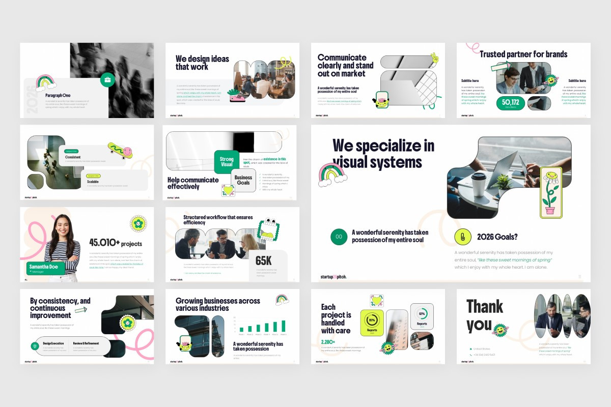 Retro-Groove PowerPoint Template | Nulivo Market