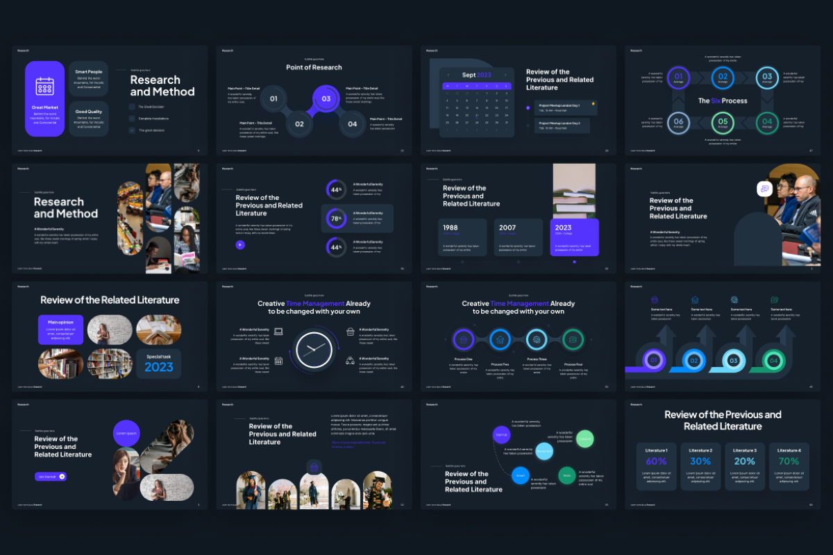 Research - Thesis PowerPoint Template | Nulivo Market