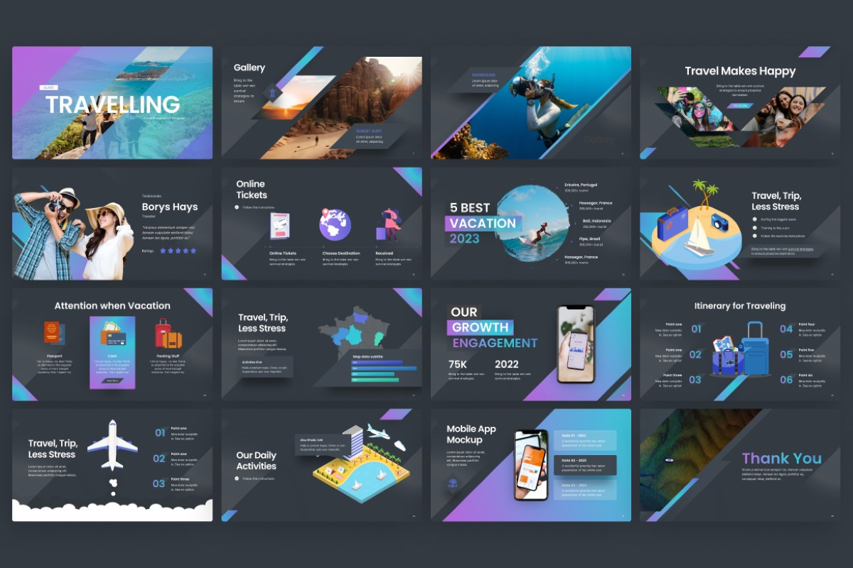 Travelling Guide PowerPoint Template | Nulivo Market