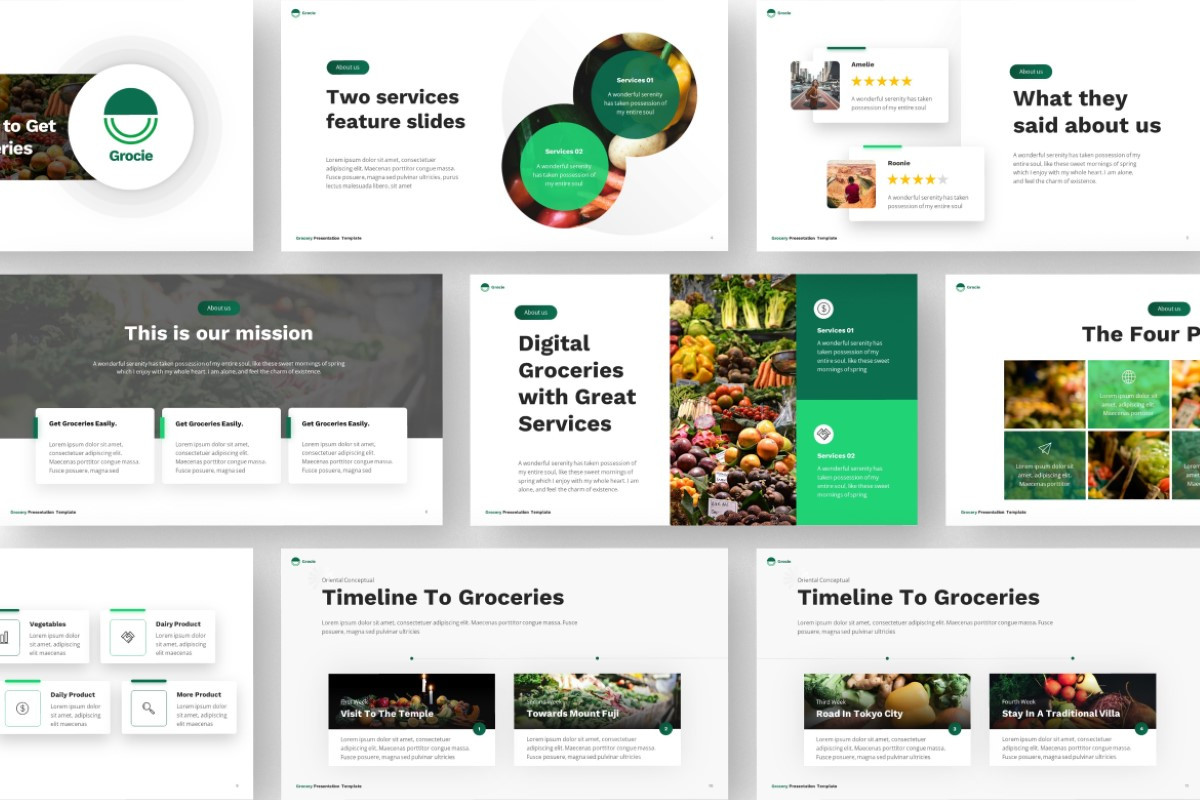Grocery Supermarket PowerPoint Template | Nulivo Market