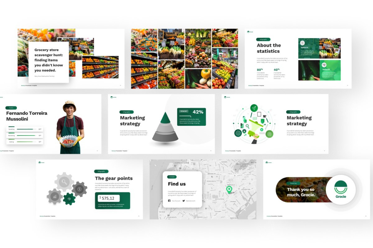 Grocery Supermarket PowerPoint Template | Nulivo Market