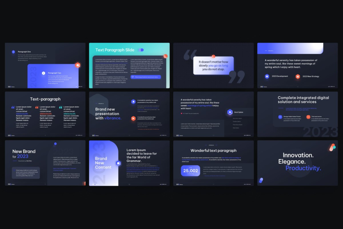 Text Slides PowerPoint Template | Nulivo Market