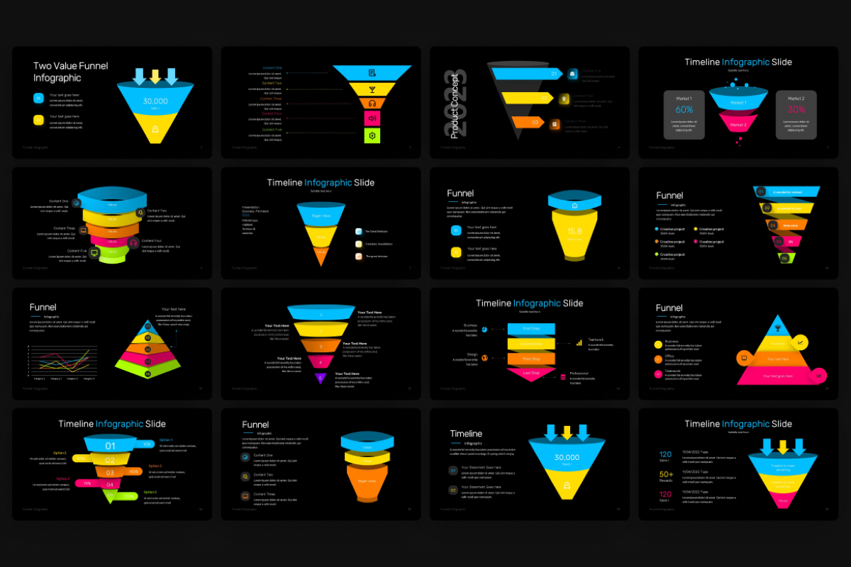Funnel Infographic PowerPoint Template | Nulivo Market