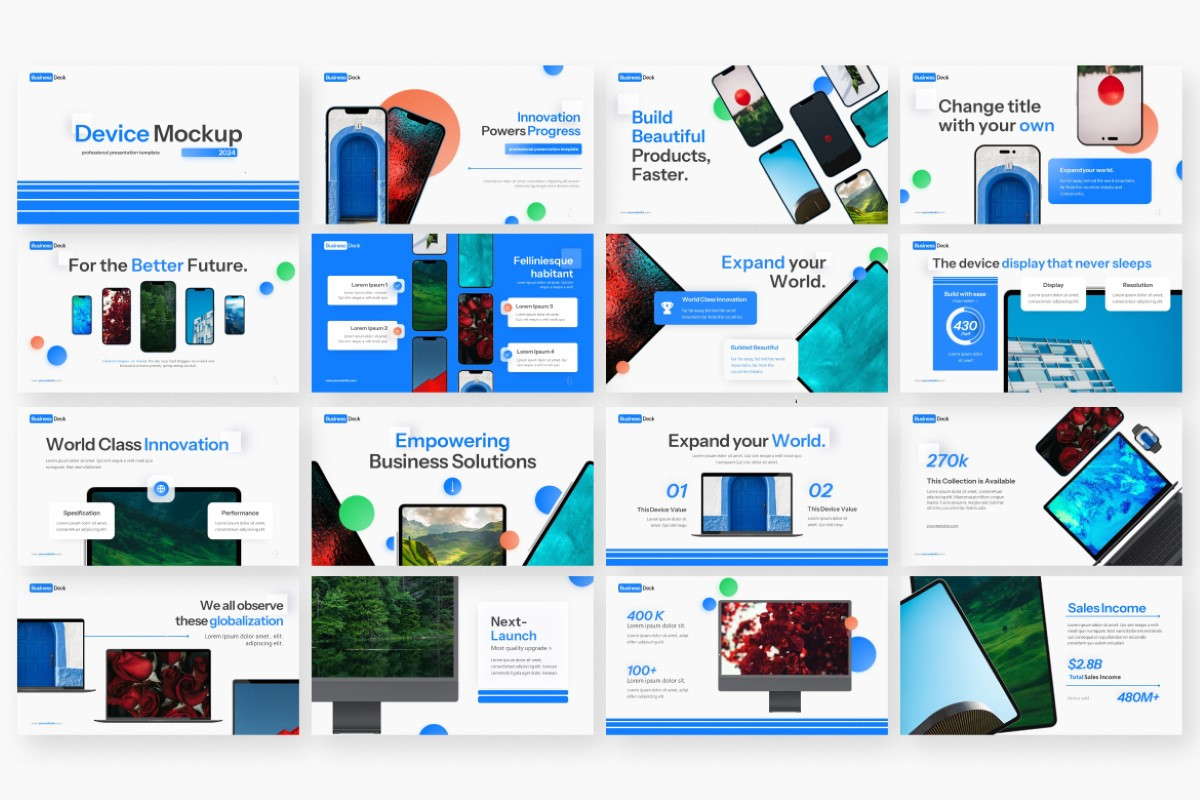 Device Mockup PowerPoint Template | Nulivo Market
