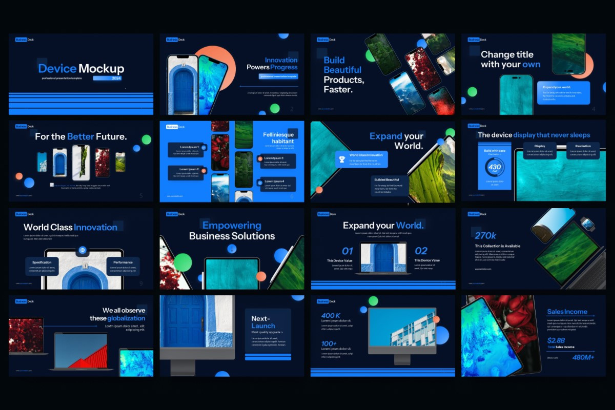 Device Mockup PowerPoint Template | Nulivo Market