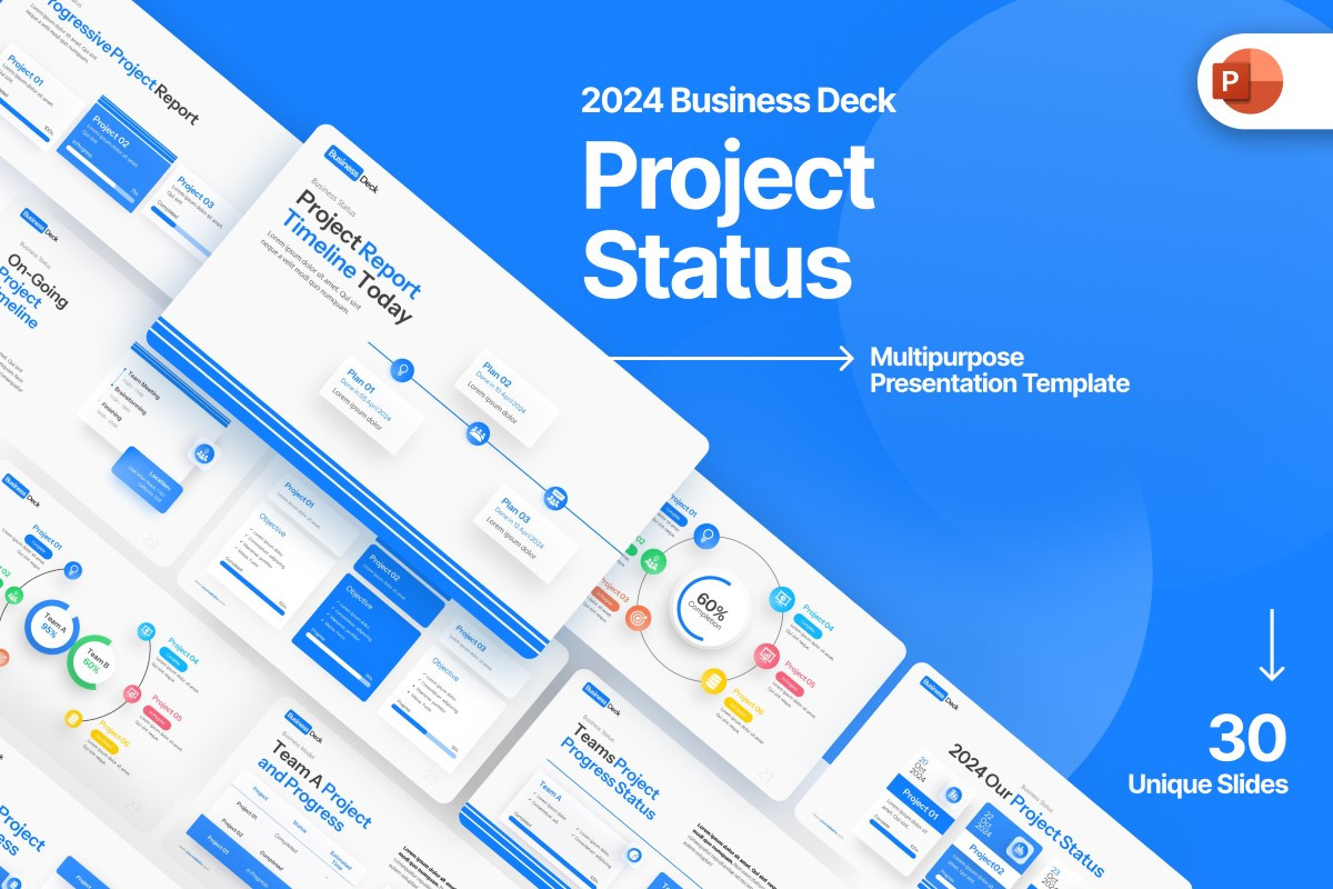 Project Status PowerPoint Template | Nulivo Market