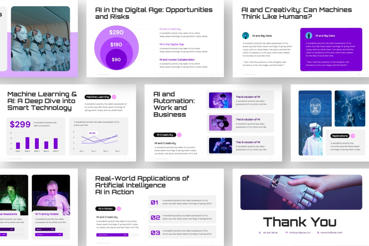 Artificial Intelligence Presentation PowerPoint Template | Nulivo Market