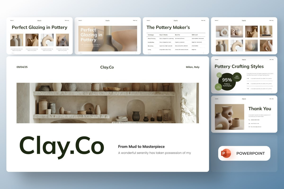 Pottery Art Presentation PowerPoint Template | Nulivo Market