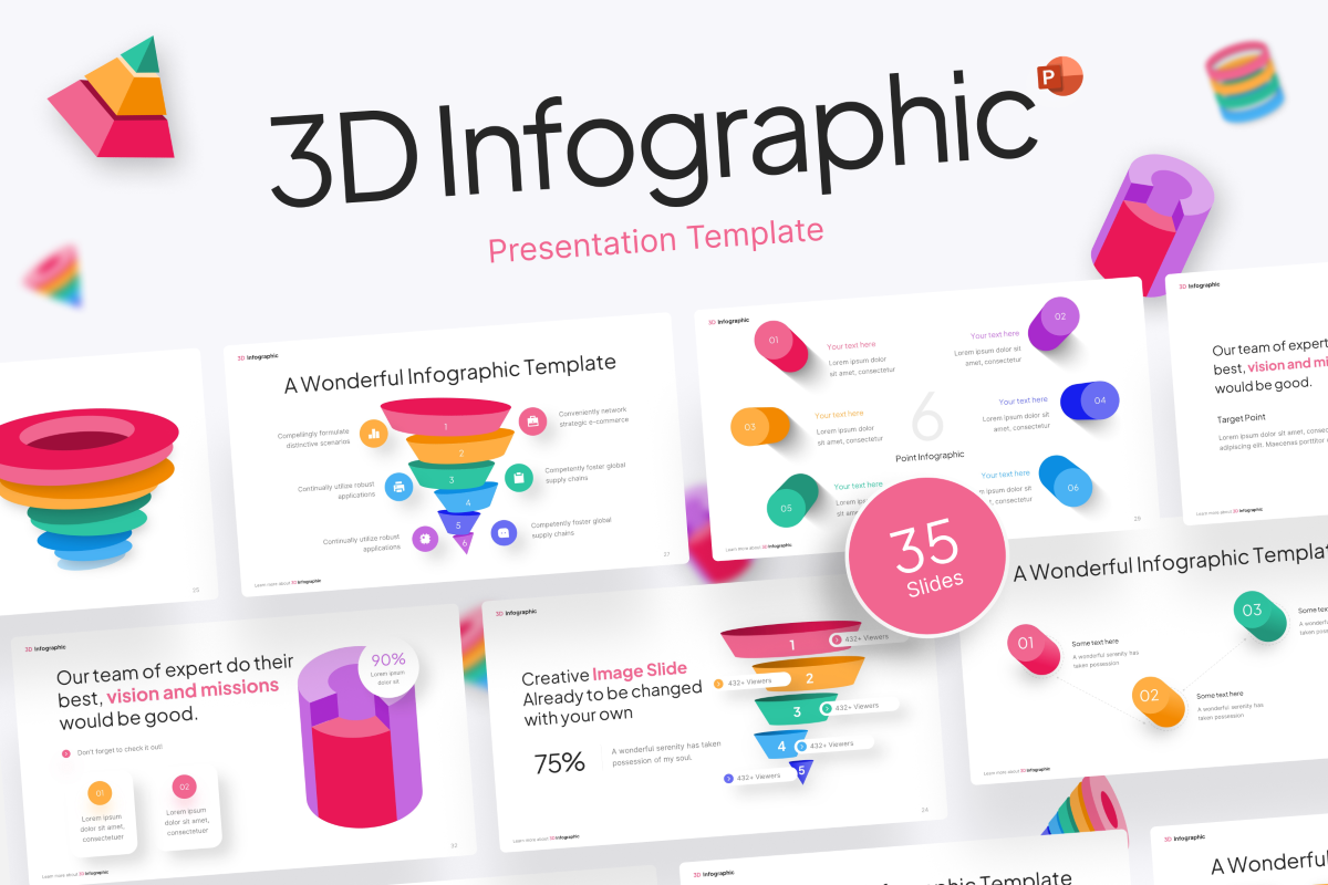 3D Infographic PowerPoint Template | Nulivo Market