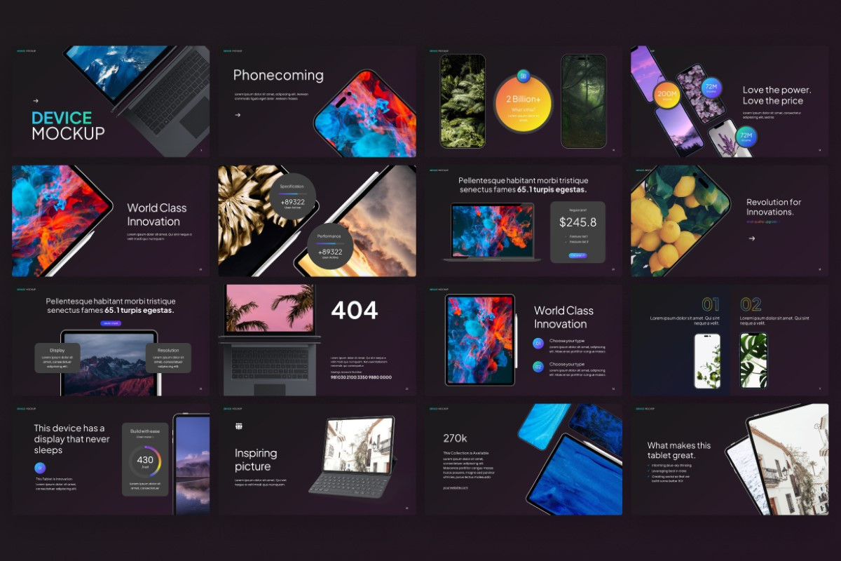 Device Mockup PowerPoint Template | Nulivo Market