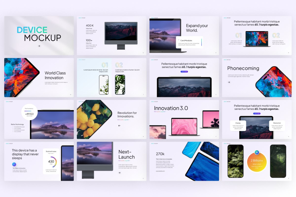 Device Mockup PowerPoint Template | Nulivo Market