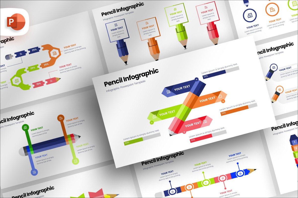 Pencil - Infographic PowerPoint Template | Nulivo Market