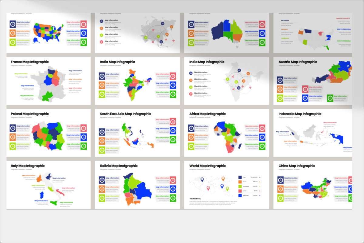 Map - Infographic PowerPoint Template | Nulivo Market