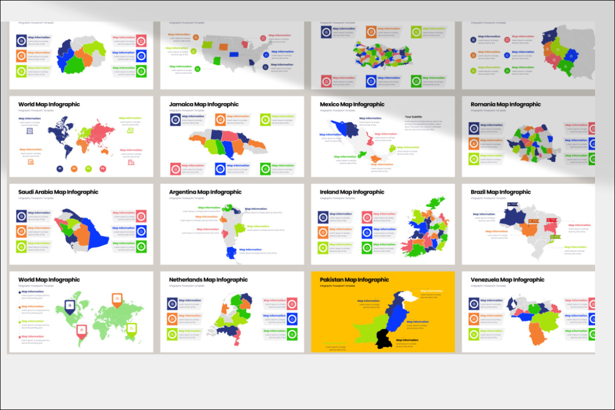Map - Infographic PowerPoint Template | Nulivo Market