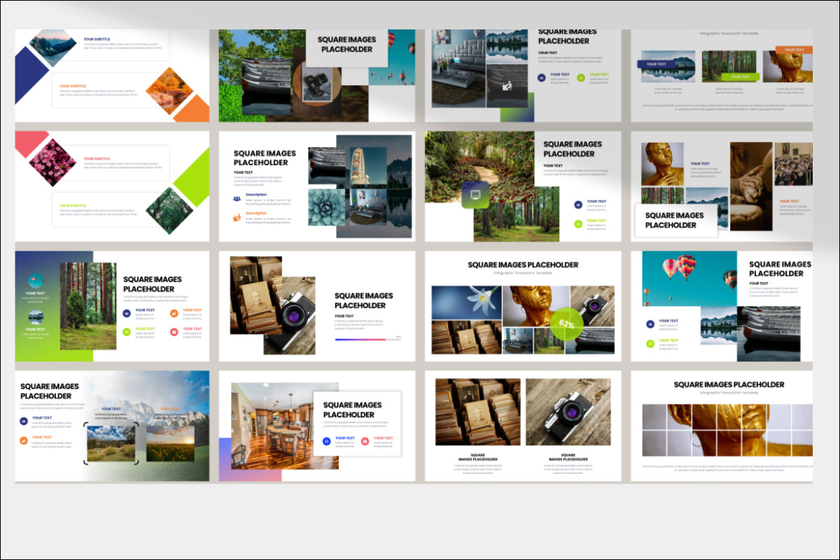 Square Placeholder - Infographic PowerPoint Template | Nulivo Market