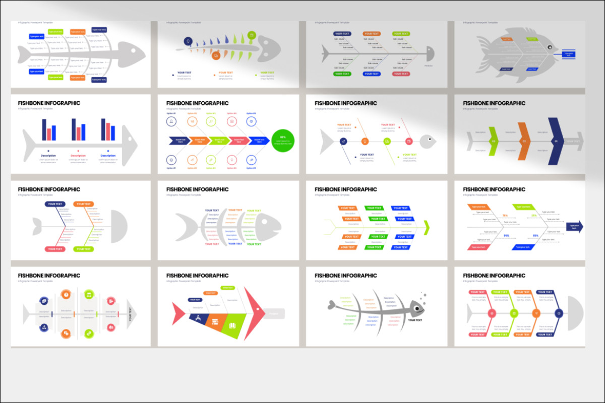 Fishbone - Infographic PowerPoint Template | Nulivo Market