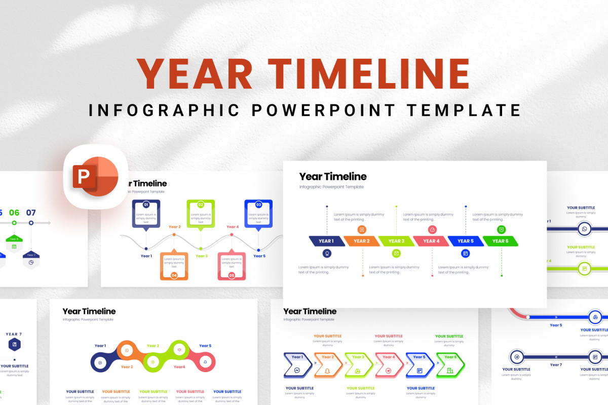 Year Timeline - Infographic Presentation Template | Nulivo Market