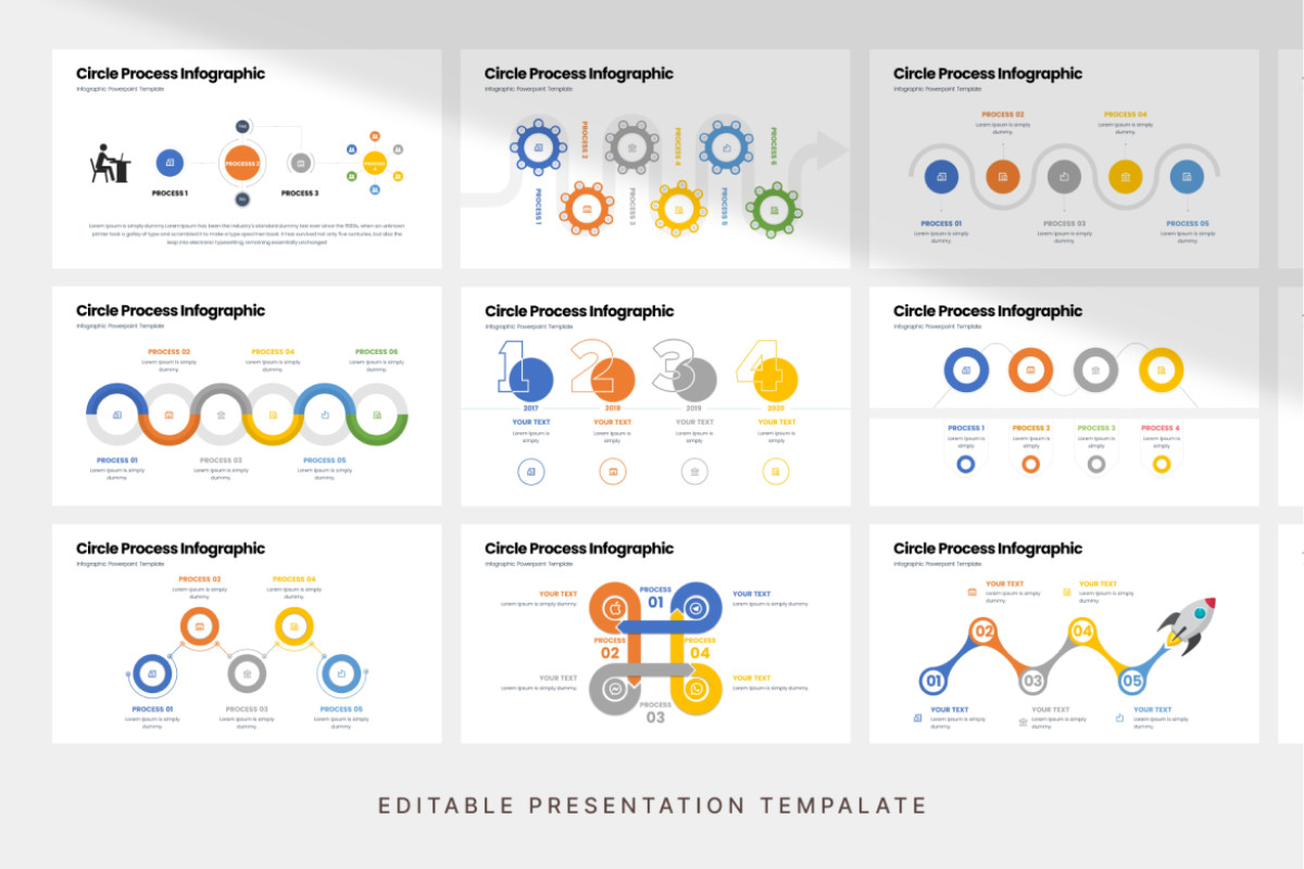 Circle Process - Infographic Presentation Template | Nulivo Market