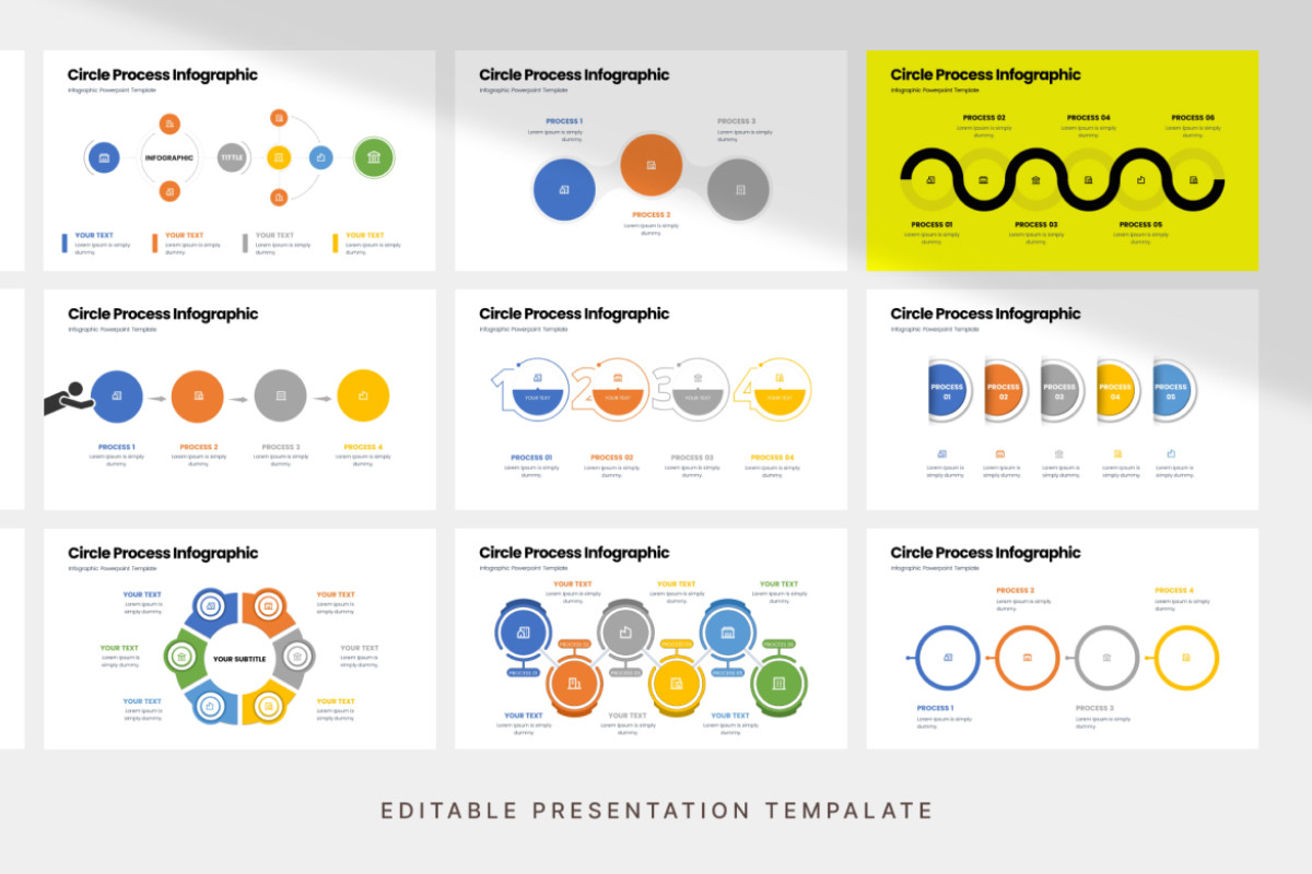 Circle Process - Infographic Presentation Template | Nulivo Market
