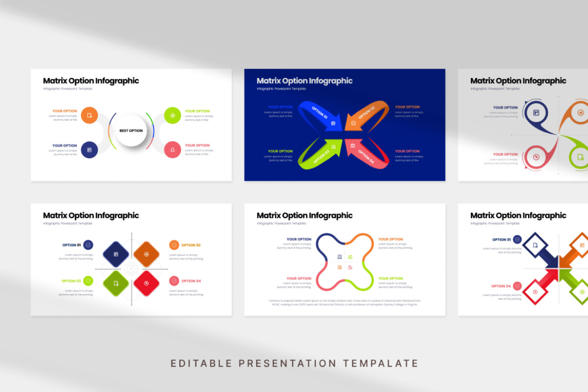 Matrix Option Infographic - Presentation Template | Nulivo Market