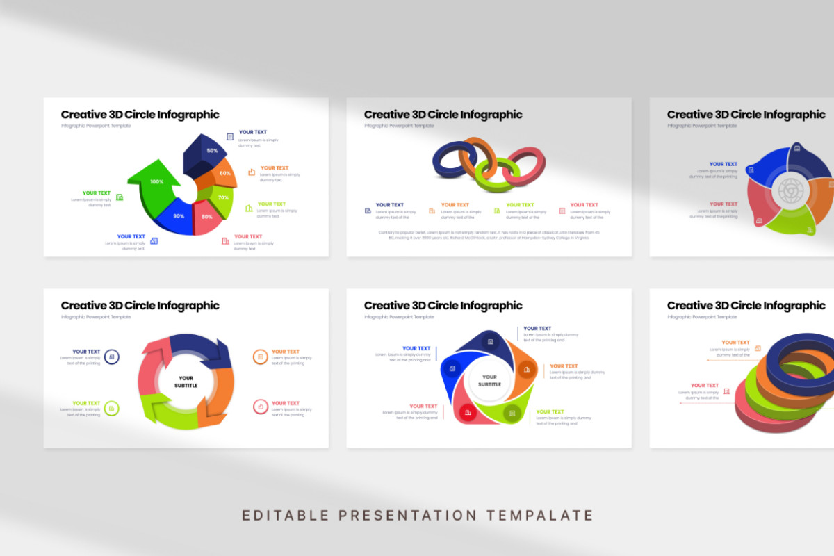 Creative 3D Circle Infographic - Presentation Template | Nulivo Market